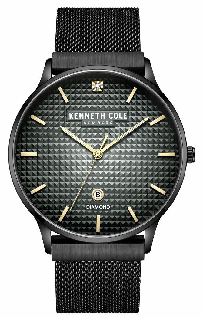 Men's Kenneth Cole Stainless Steel Strap Diamond Dial Watch KCWGH2233505