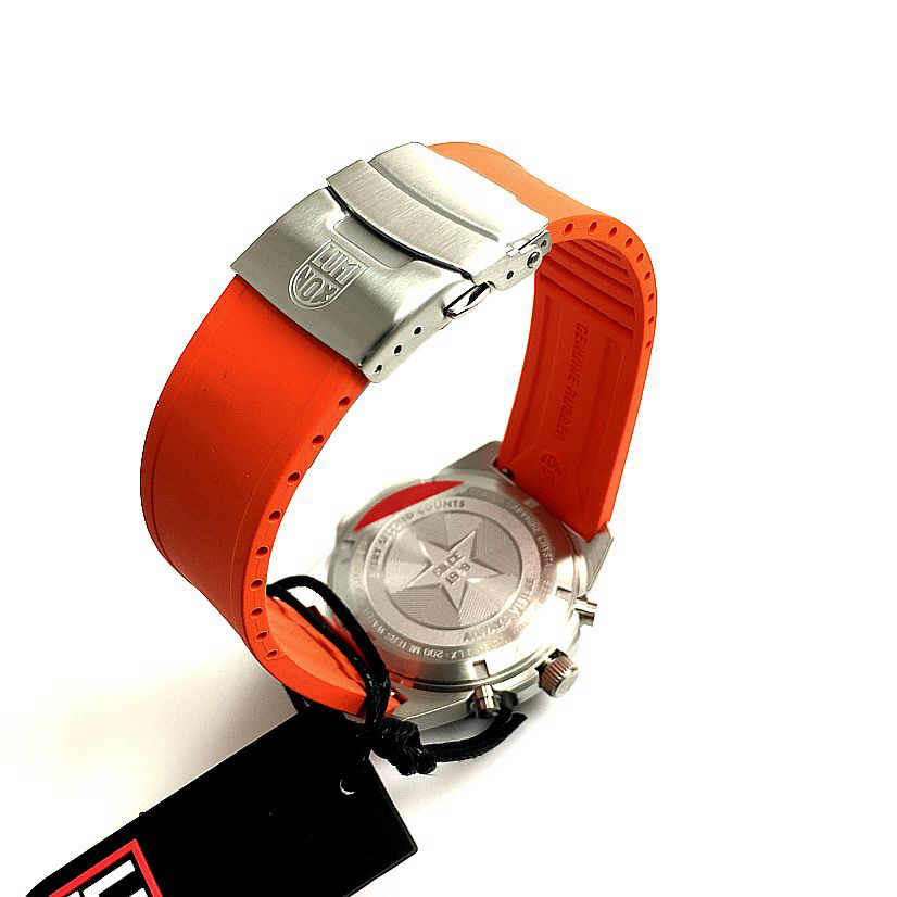 Men's Luminox Pacific Diver Chronograph Orange Strap Swiss Watch 3149