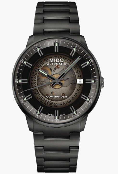 Men's Mido Commander Gradient Automatic Skeleton Dial Watch M0214073341100