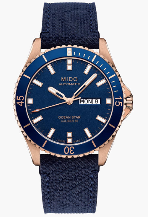 Men's Mido Ocean Star 200 Rose Gold Automatic Diver's Watch M0264303604100
