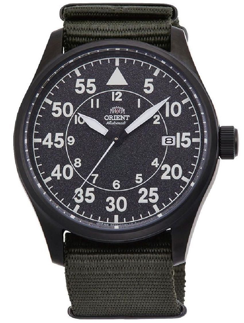 Men's Orient Automatic Pilot Style Green Band Watch RA-AC0H02N10B