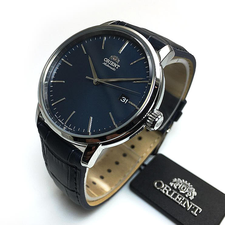 Men's Orient Contemporary Classic Automatic Blue Leather Watch RA ...