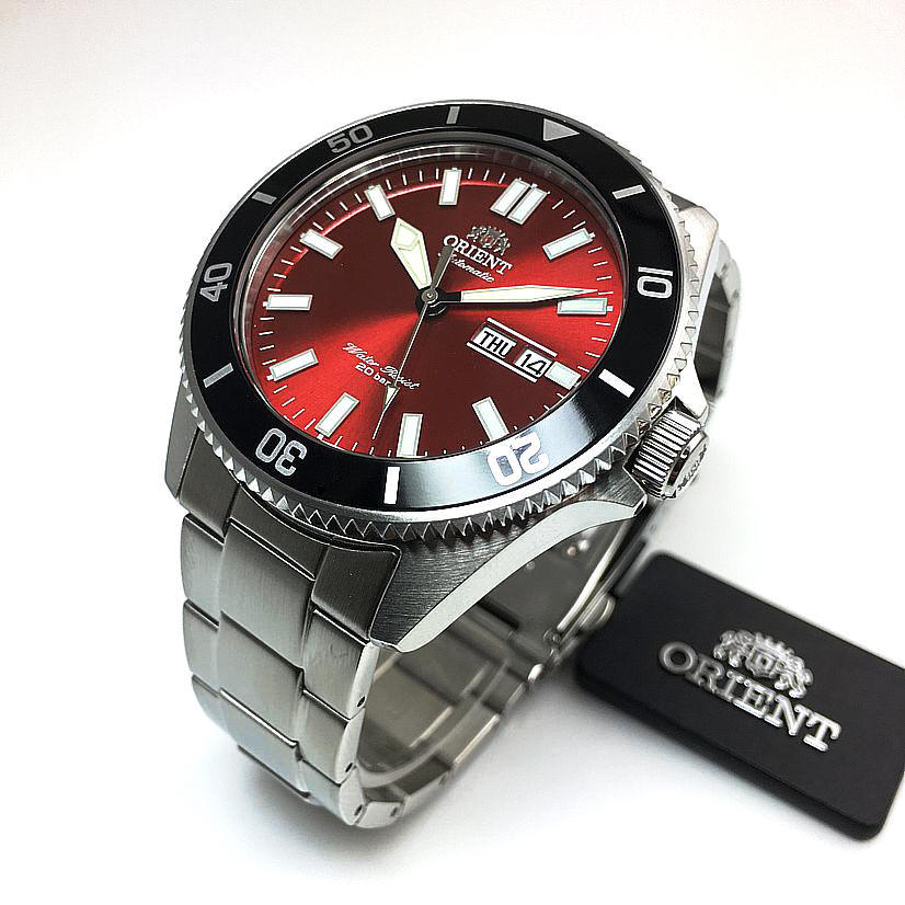Men's Orient Kanno Diver Automatic Red Dial Watch RA-AA0915R19B