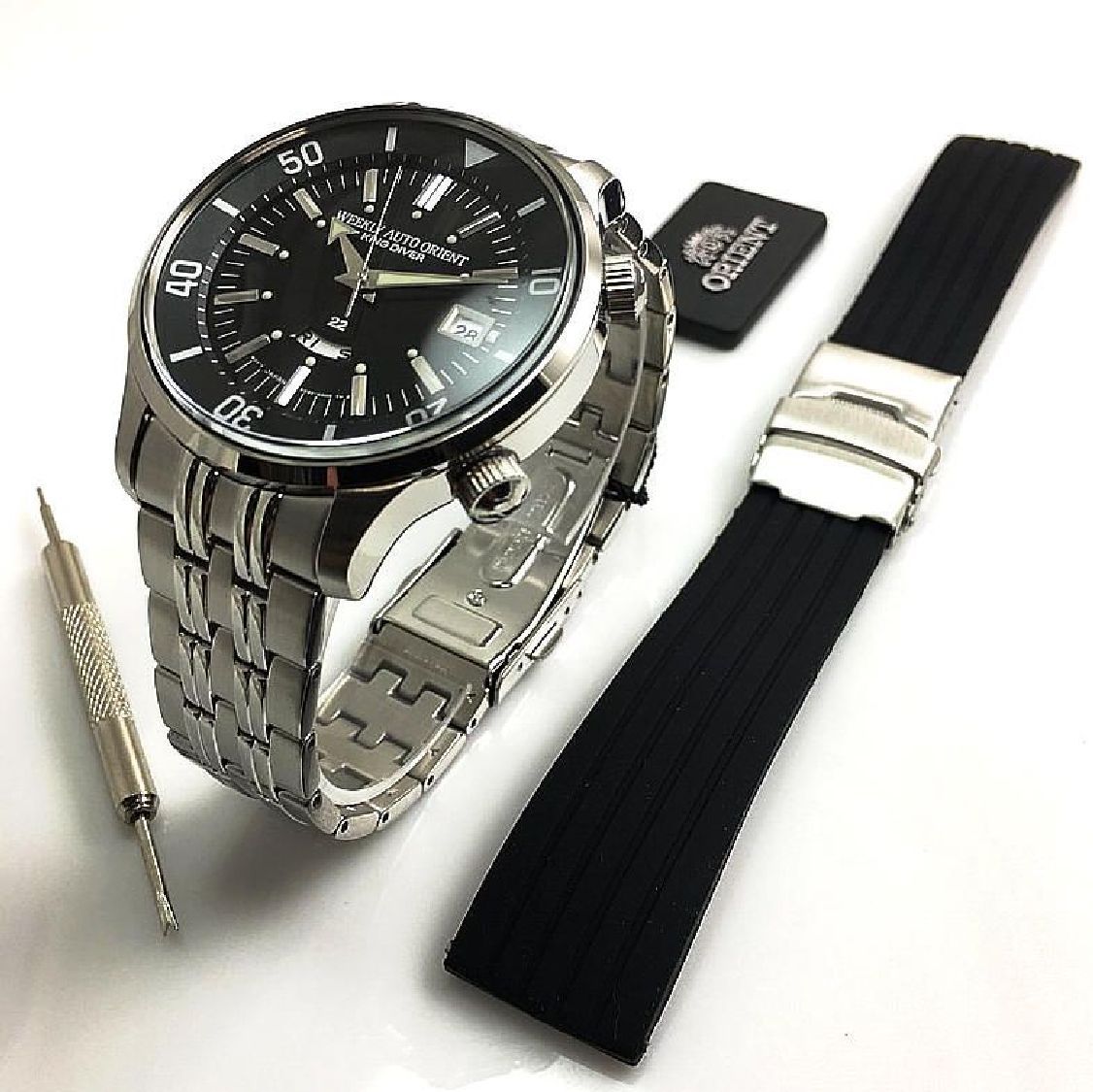 Men's Orient King Diver Automatic 200M Steel Dive Watch RA-AA0D01B