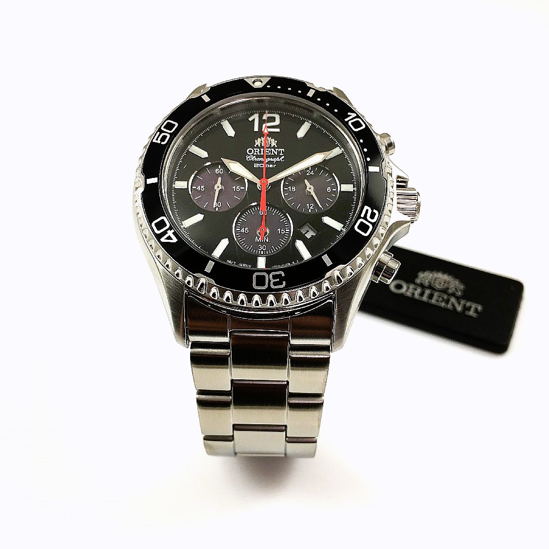 Men's Orient Mako Solar Powered Chronograph Sport Watch RA-TX0202B10B