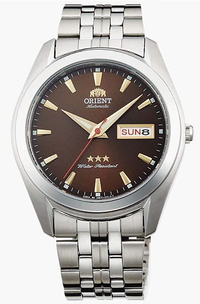 Men's Orient Tri Star Automatic Classic Day-Date Watch RA-AB0034Y19B