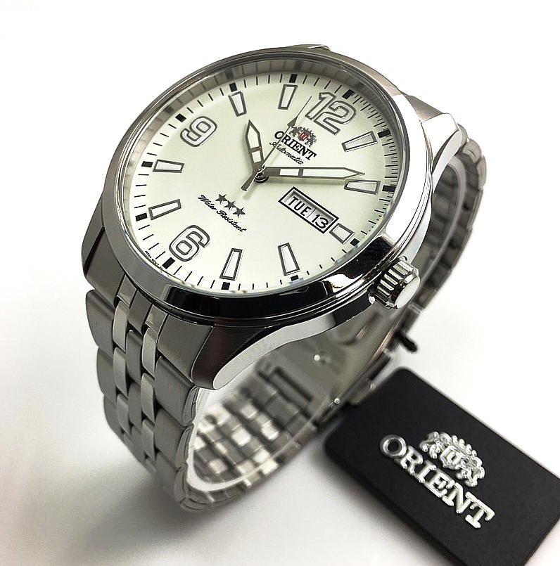 Men's Orient Tri Star Stainless Steel Automatic Watch RA-AB0008S19B