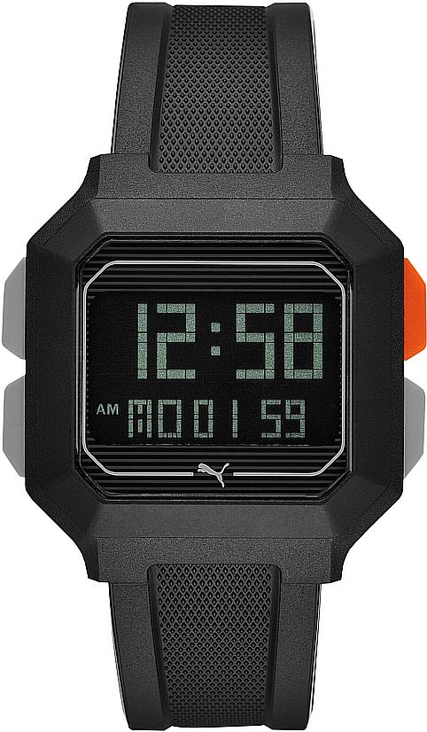 Men's Puma Remix All Black Digital Sport Watch P5020