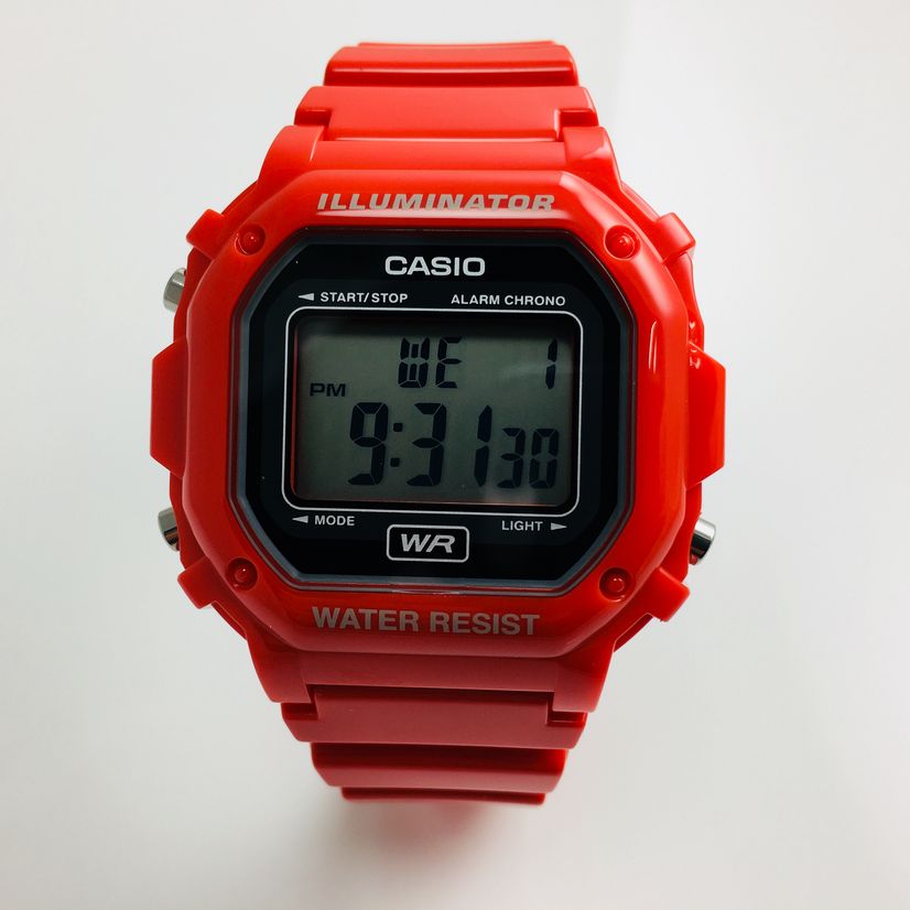 Men's Red Casio Digital Sports Watch F108WHC-4A