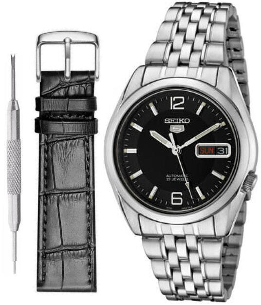 Men's Seiko 5 Automatic Day-Date Stainless Steel Watch SNK381 SNK381K1