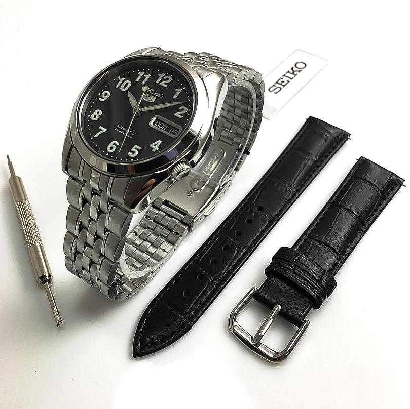 Men's Seiko 5 Automatic Day-Date Stainless Steel Watch SNK381 SNK381K1