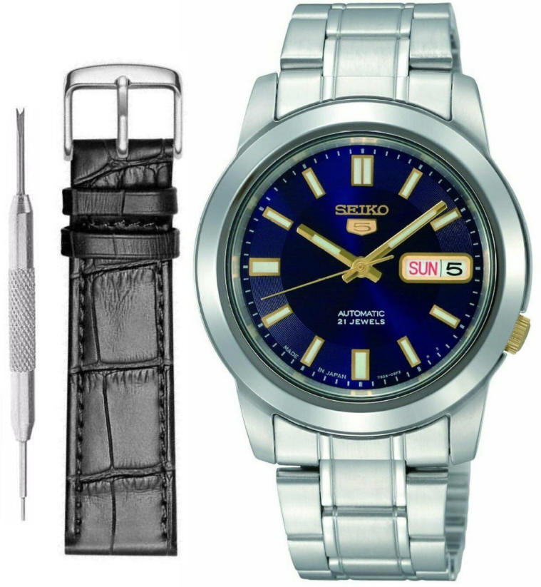 Men's Seiko 5 Automatic Day-Date Style Steel Watch SNKK11 SNKK11K1