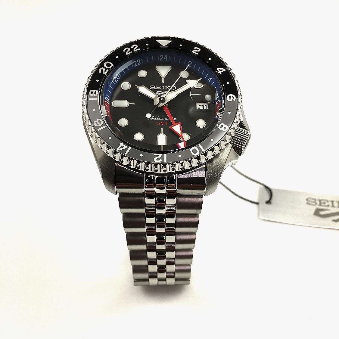 Men's Seiko 5 GMT Diver's Automatic Gray Dial Watch SSK019