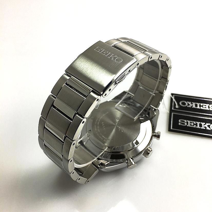Men's Seiko Chronograph Stainless Steel Sports Watch SSB177 SSB177P1