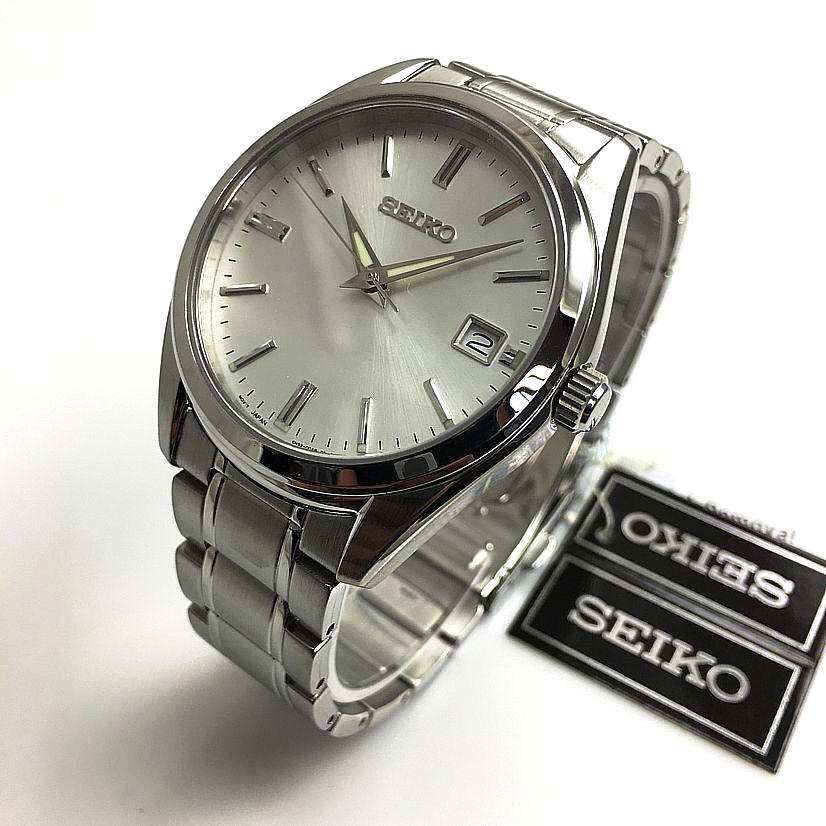 Men's Seiko Silver Tone Stainless Steel Classic Watch SUR307 SUR307P1