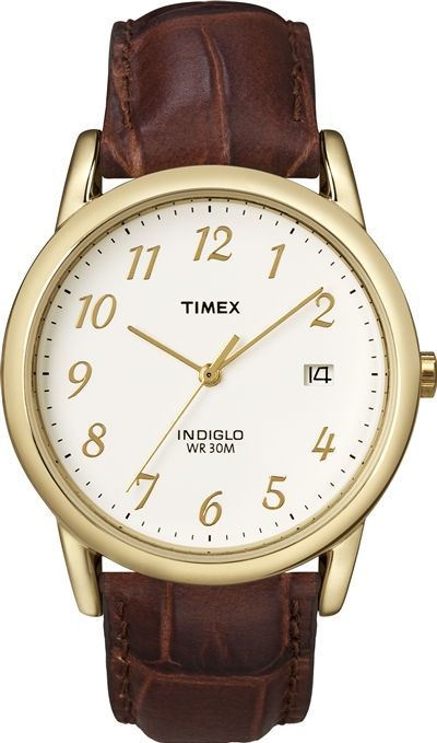 Men's Timex Easy Reader 18mm Leather Strap Watch T2M441