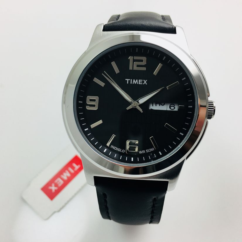 Men's Timex Elevated Classic Black Leather Band Watch T2E561