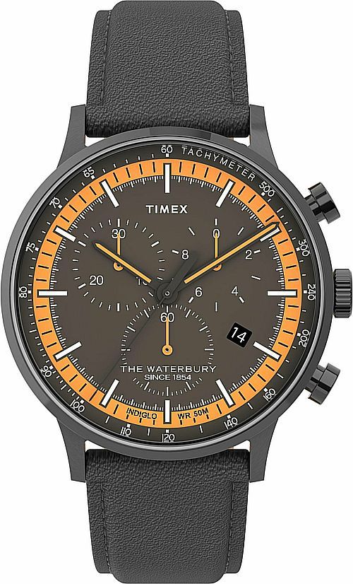 Men's Timex Heritage Chronograph Gunmetal Tone Watch TW2U04900