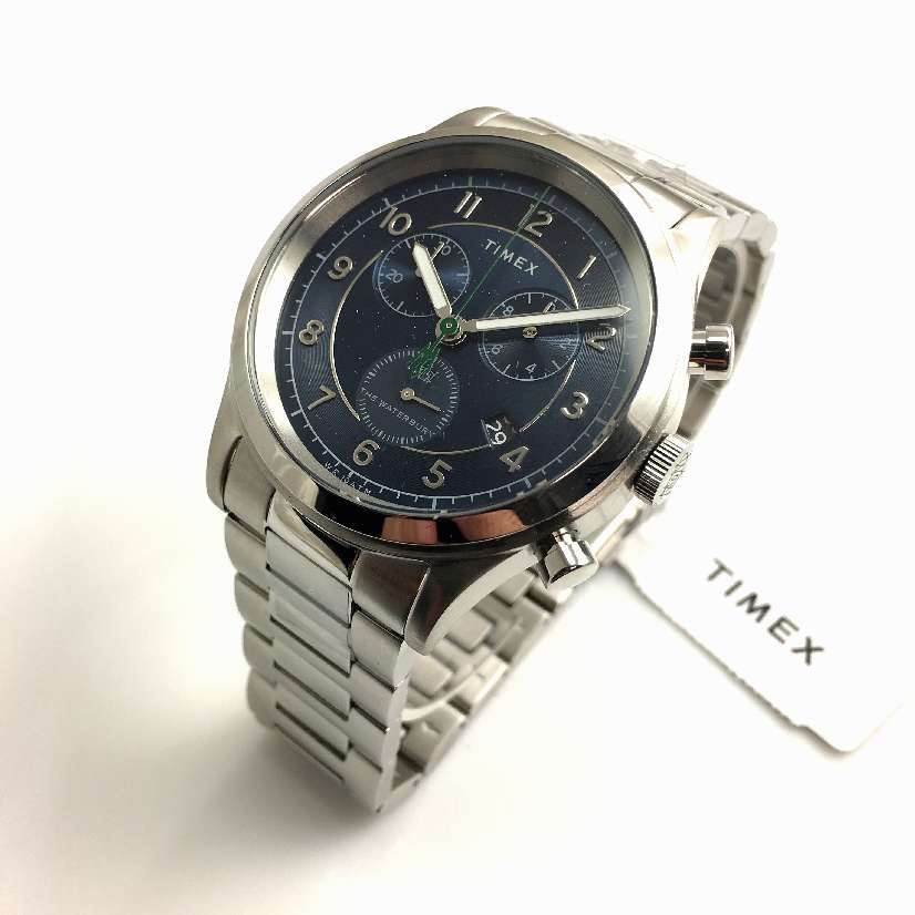 Men's Timex Heritage Chronograph Silver Watch TW2U90900