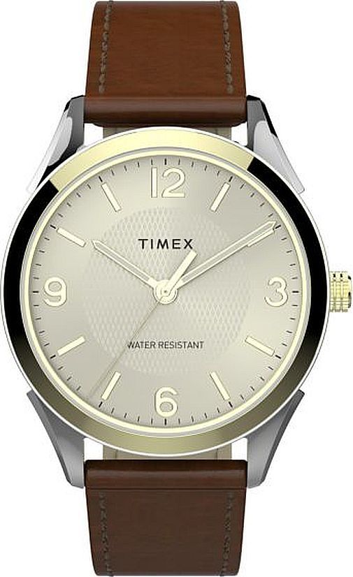 Men's Timex Main Street Classic Brown Leather Strap Watch TW2T67000