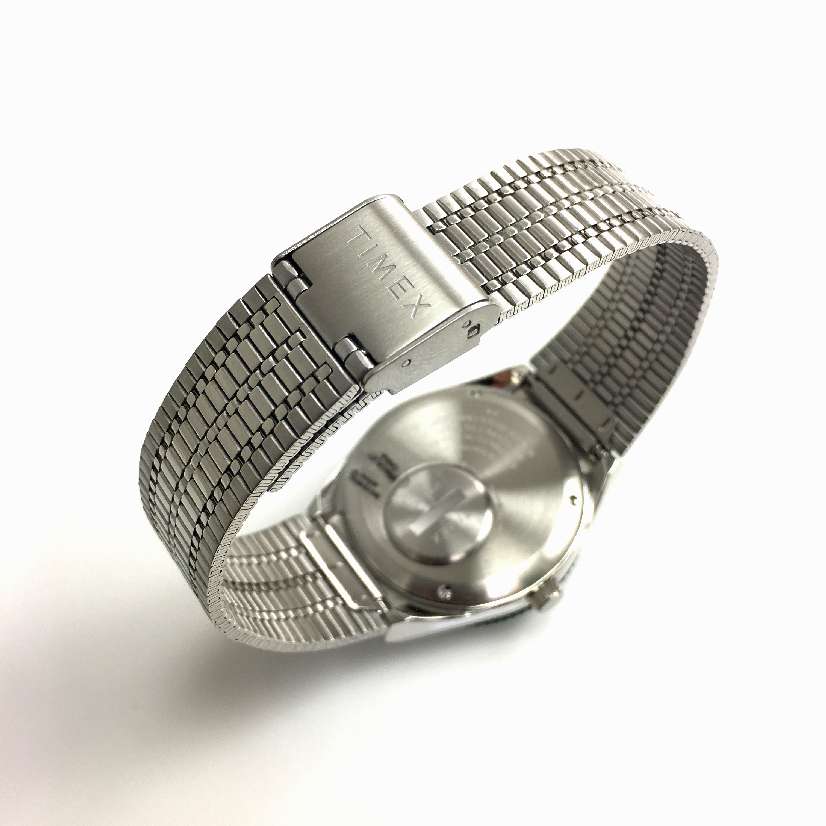 Men's Timex Q Reissue 38mm Green Dial Diver Style Watch TW2U61700