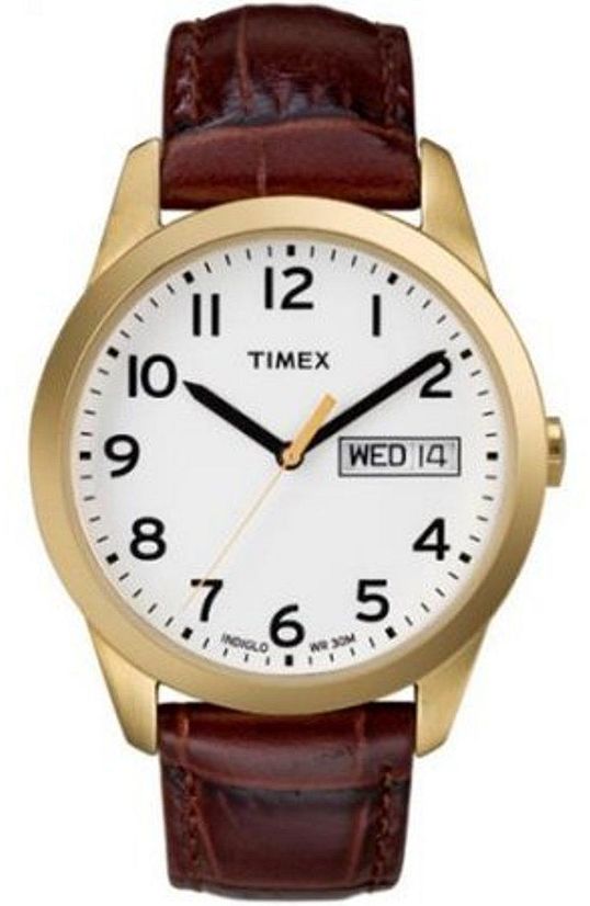 Men's Timex South Street Sport Red Leather Band Watch T2N065