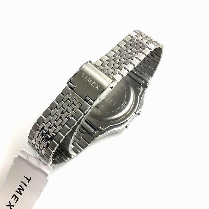 Men's Timex T80 Digital Classic Silver 34mm Watch TW2R79300