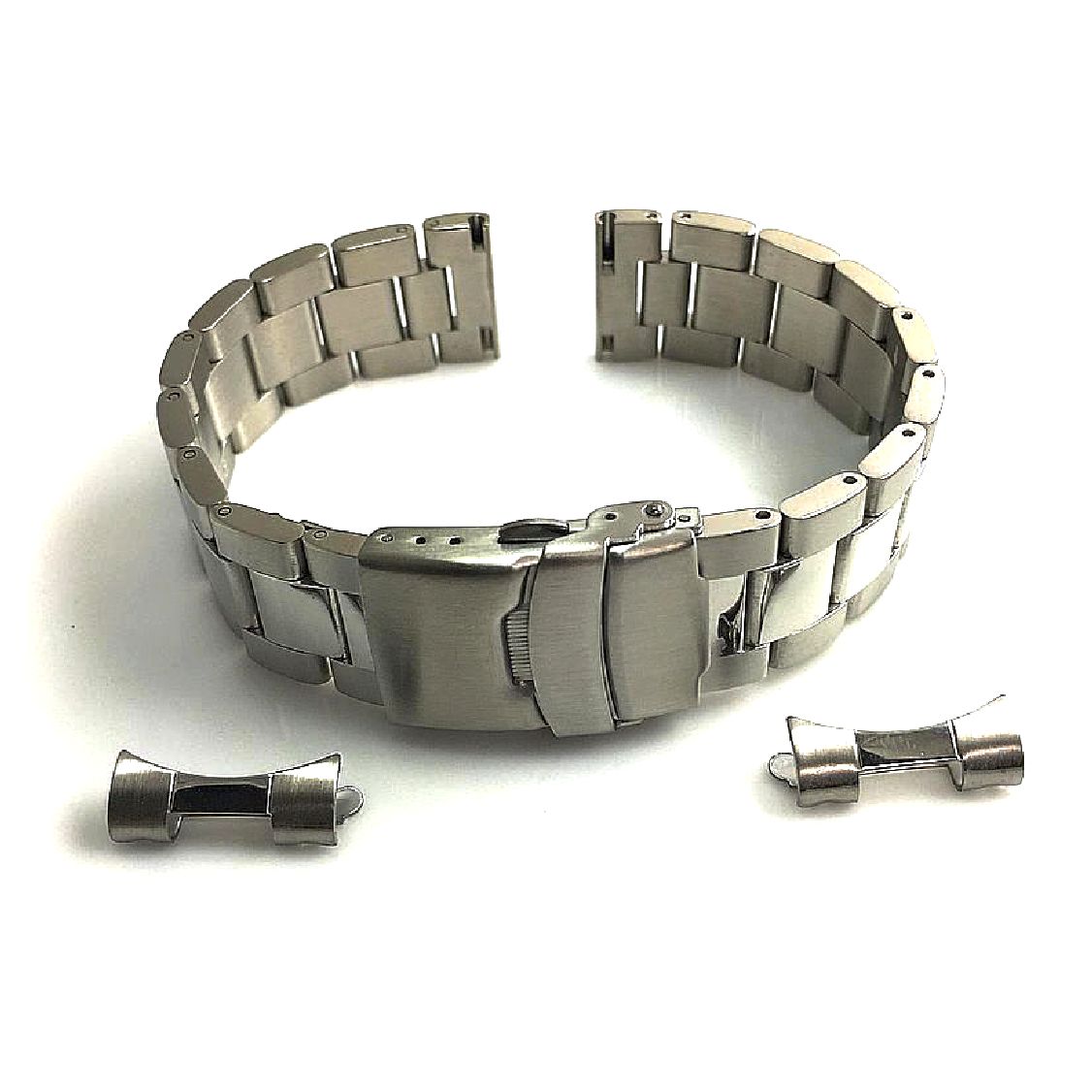 Movado Compatible Metal Steel Brushed Curved End Watch Band with #7011