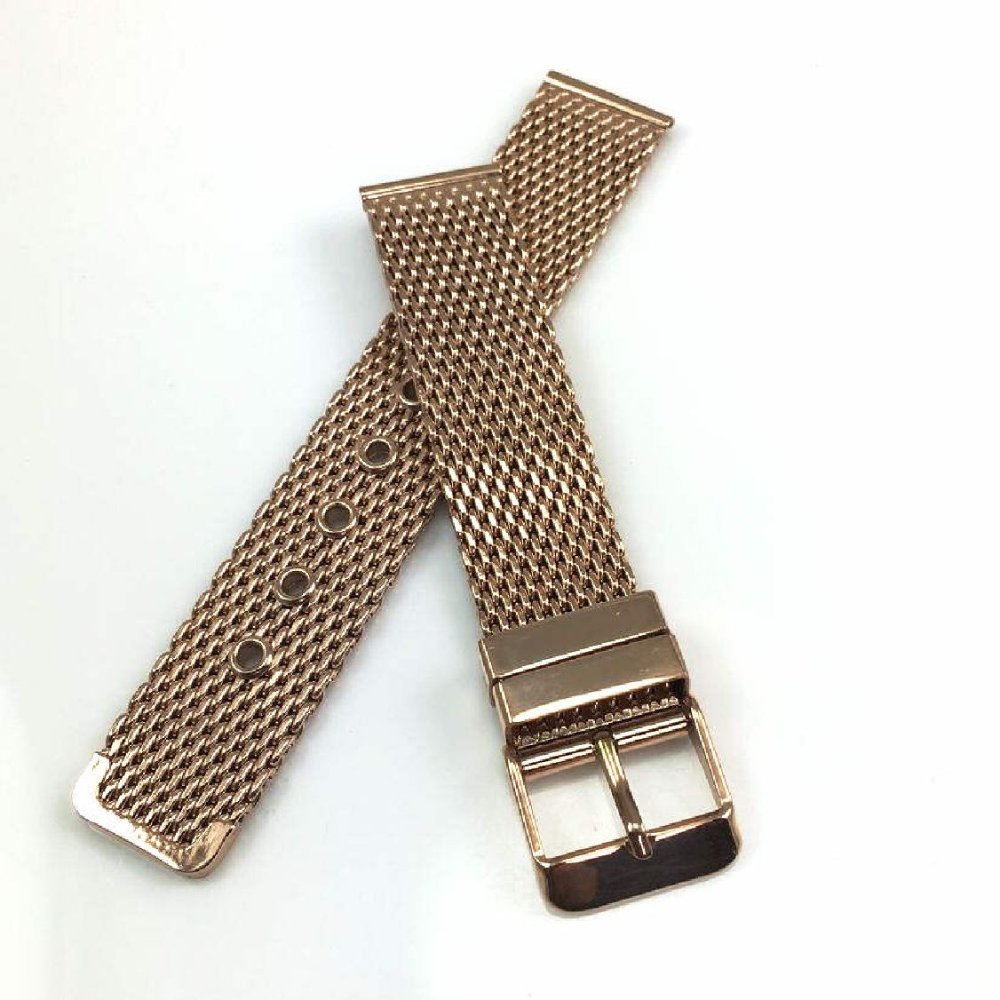 Seiko Compatible Rose Gold stainless Steel Thick Mesh Replacement Watch ...