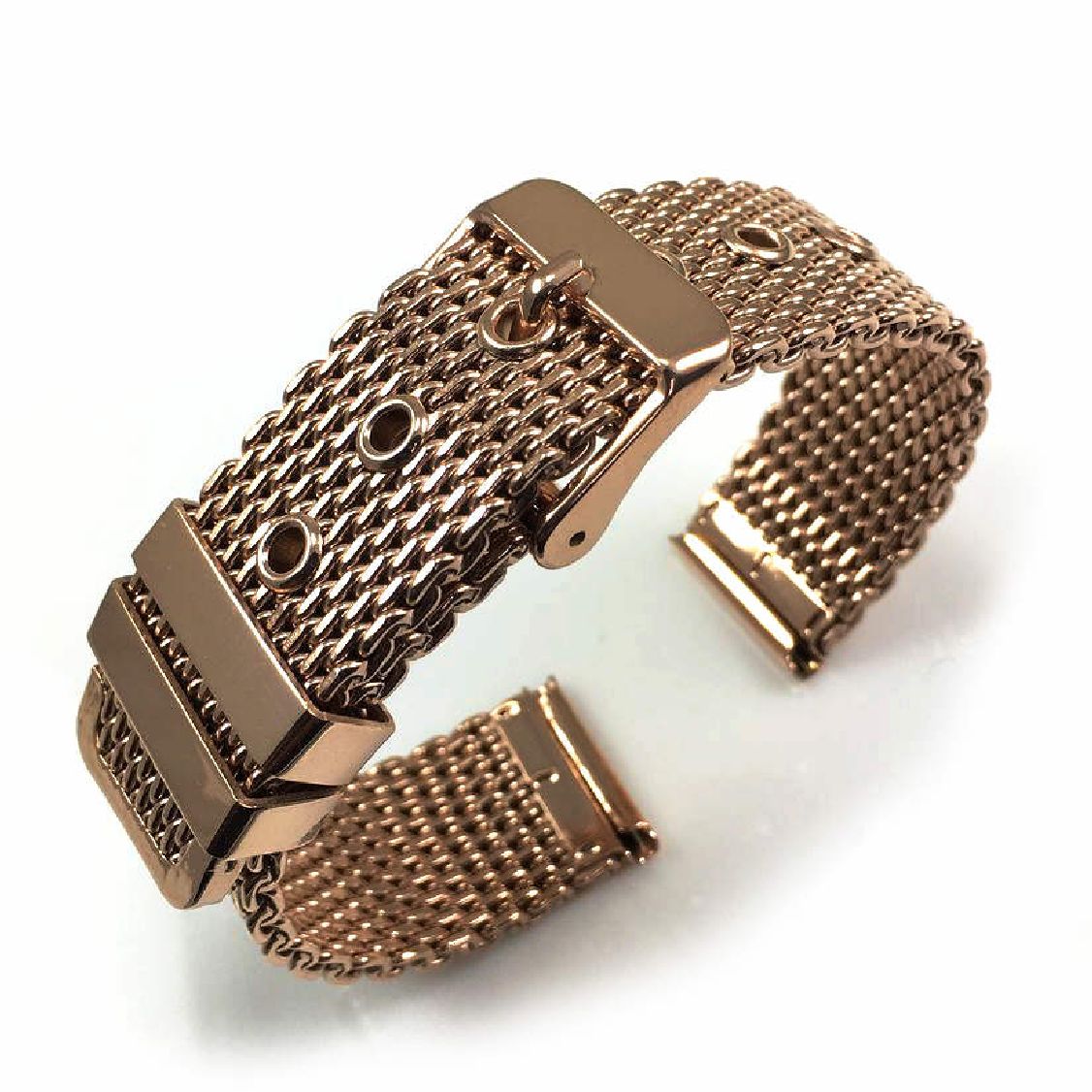 Rose Gold stainless Steel Thick Mesh Replacement Watch Band Strap #5104