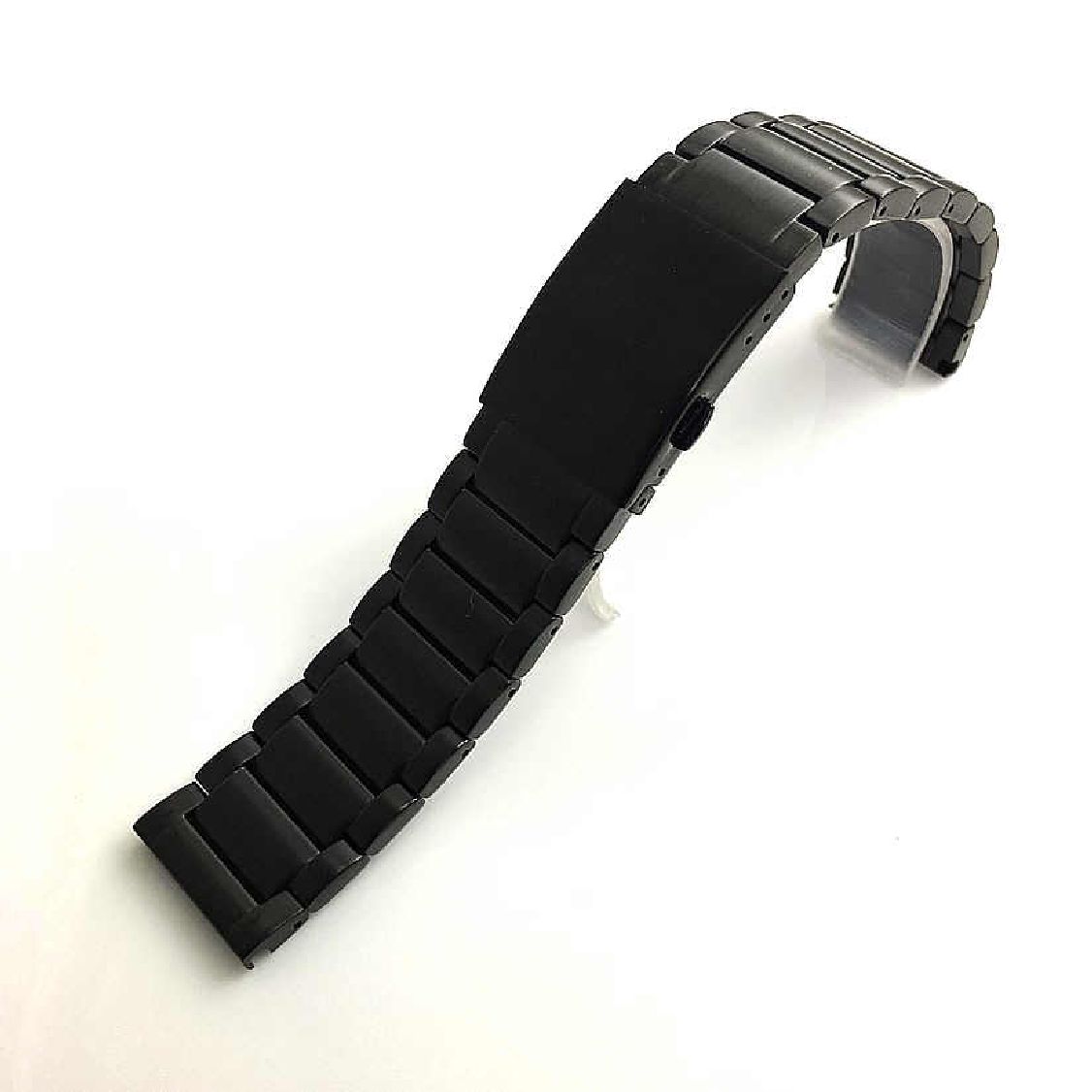 Fossil Compatible Solid Steel Brushed Black Metal Replacement Watch Band #5112
