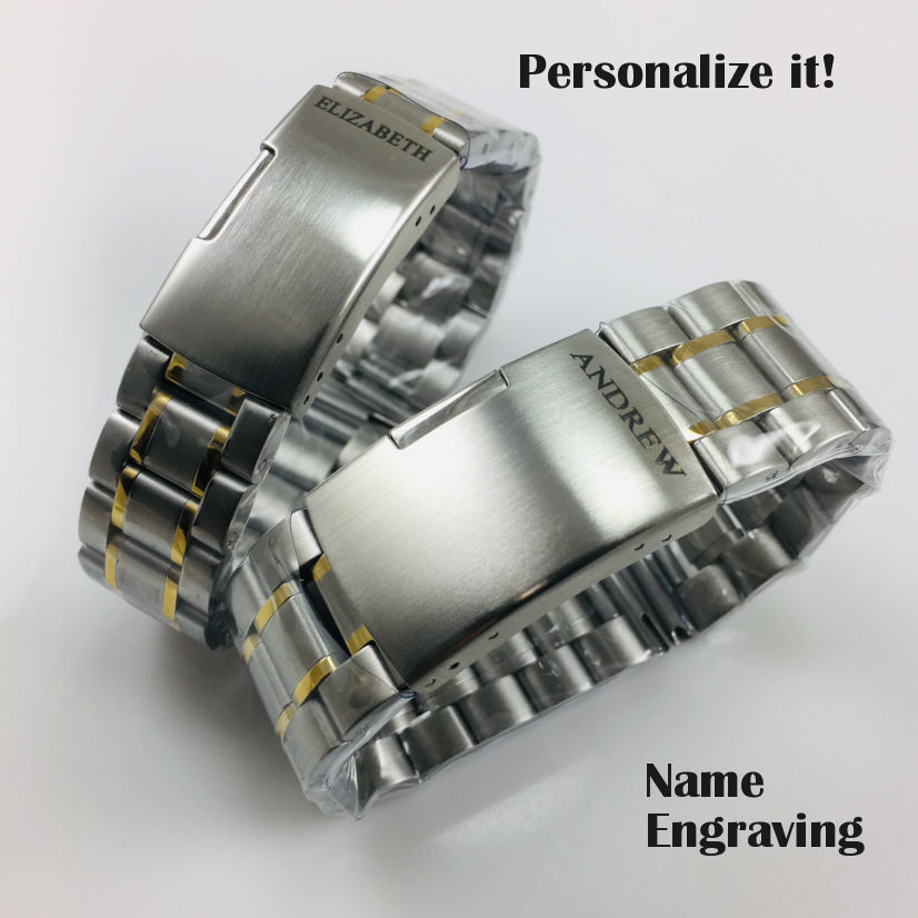 Hugo Boss Compatible Two Tone Gold Steel Metal Bracelet Replacement ...