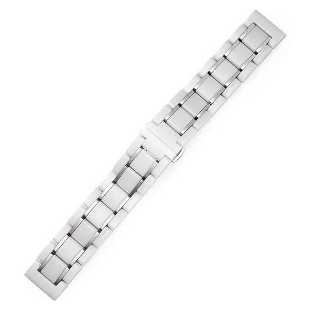 Omega Compatible White Ceramic Replacement Watch Clasp Quick Release #8004
