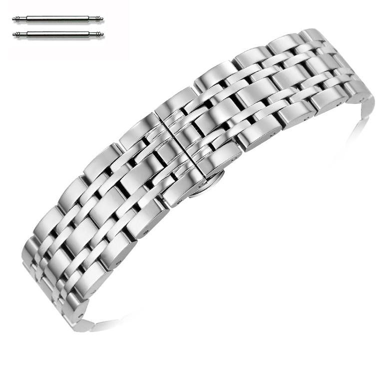 Orient Compatible Stainless Steel Polished Metal Replacement Watch Band ...