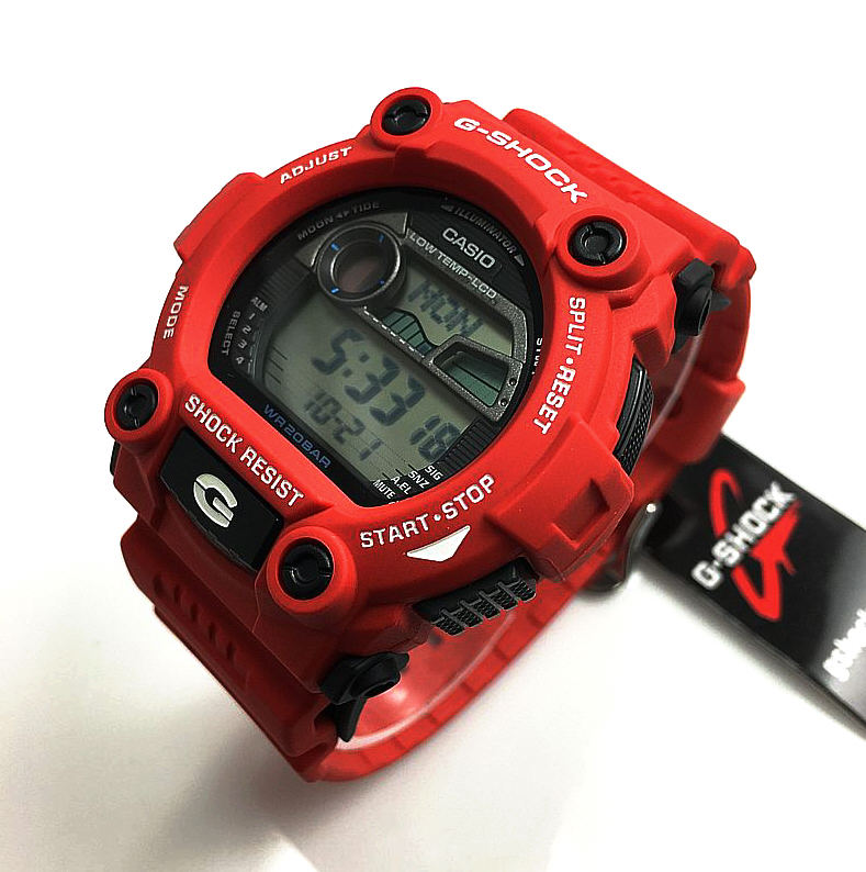 Red Casio G-Shock G-Lide Tide Watch G7900A-4