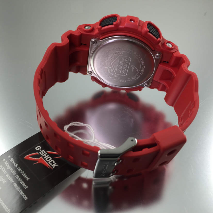 Red Casio G-Shock XL Analog Digital Watch GA110FC-1A
