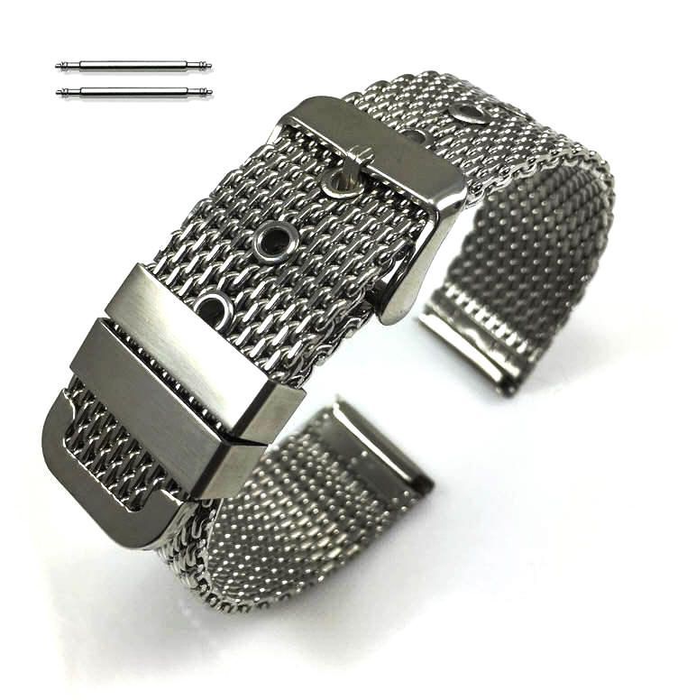 Seiko Compatible Stainless Steel Thick Mesh Replacement Watch Band ...