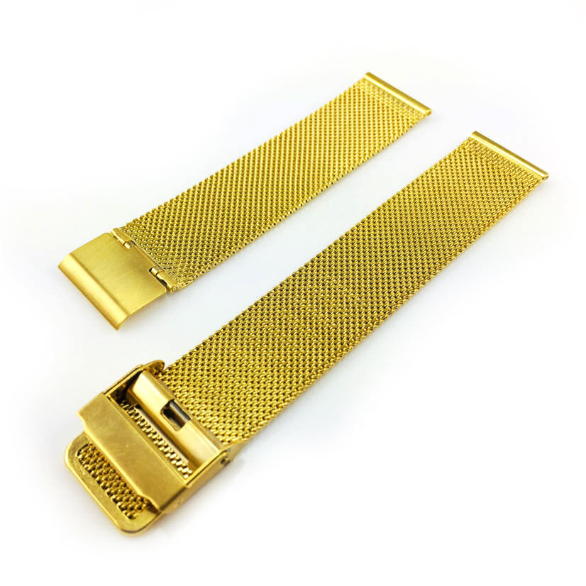Mesh Steel Leather Gold Replacement Watch Band For Casio MTP-B135 MTP ...