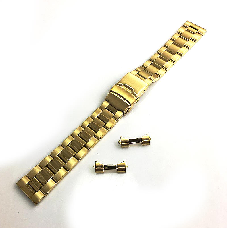 Pack of 2 Steel Leather Gold Replacement Watch Band Fits Invicta Pro ...