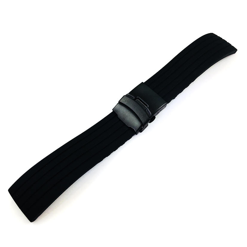 Steel & Silicone Replacement Black Watch Band Fits Citizen Promaster ...