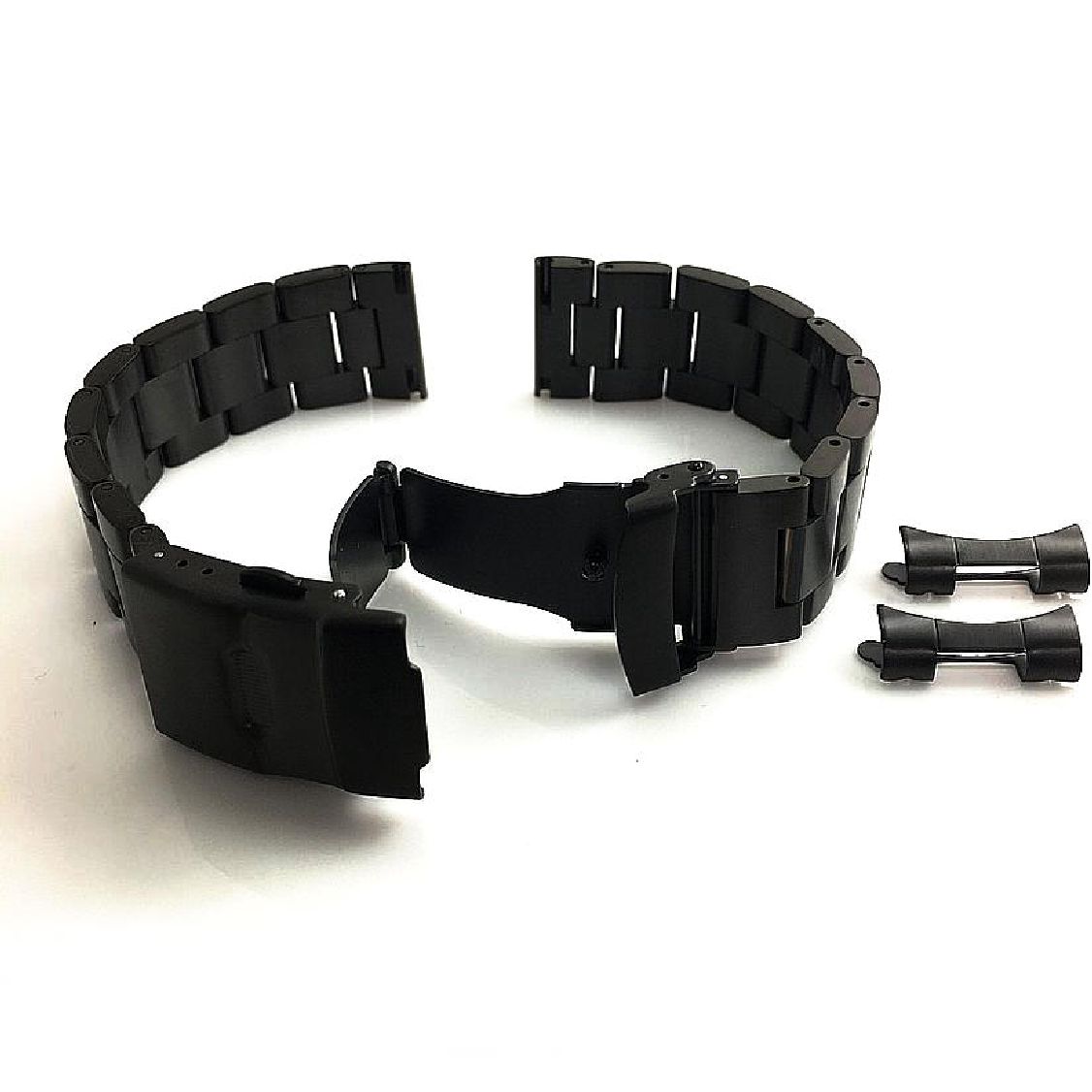 Steel & Silicone Black Replacement Watch Band For Seiko SRPD79 4R36 ...