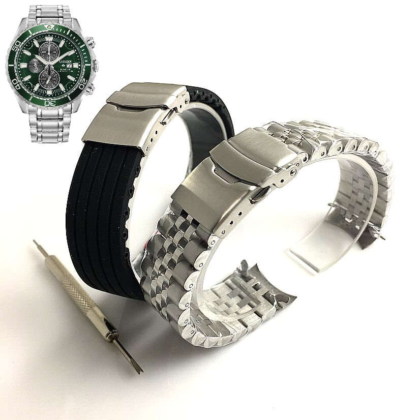 Steel & Silicone Replacement Watch Band Citizen Promaster A19NK-01 ...