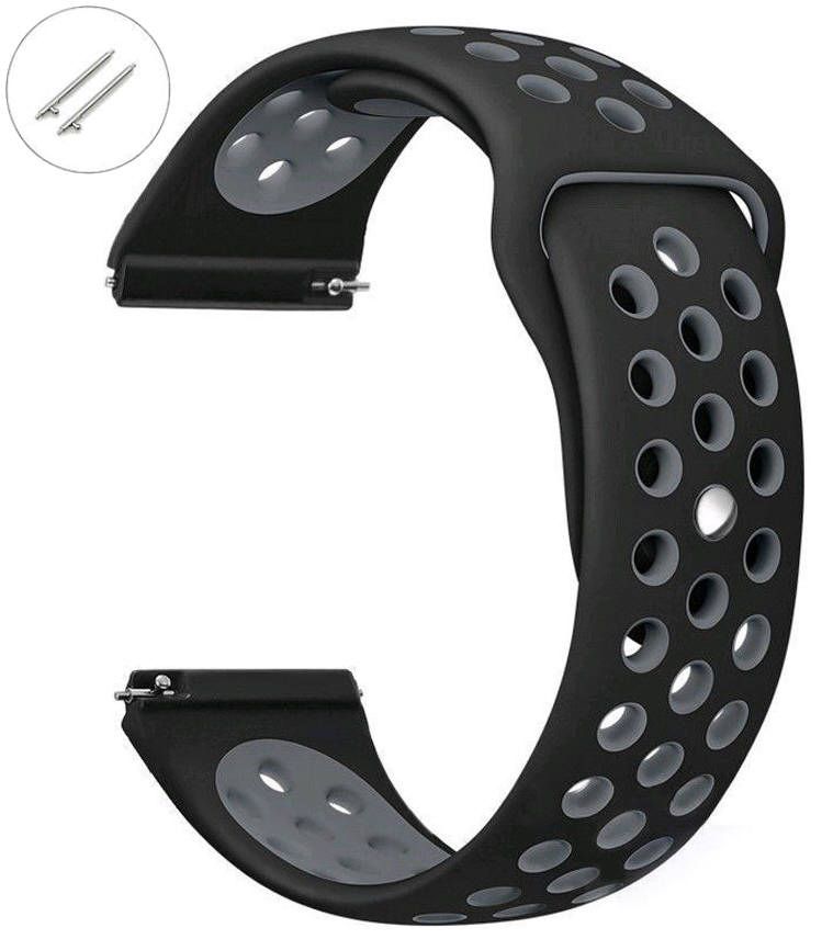 Tag Heuer Compatible Black & Gray Sport Silicone Replacement Watch Band ...