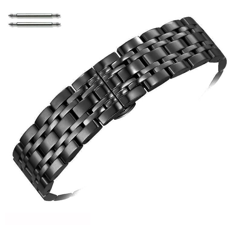 Tag Heuer Compatible Steel Polished Black Metal Replacement Watch Band ...