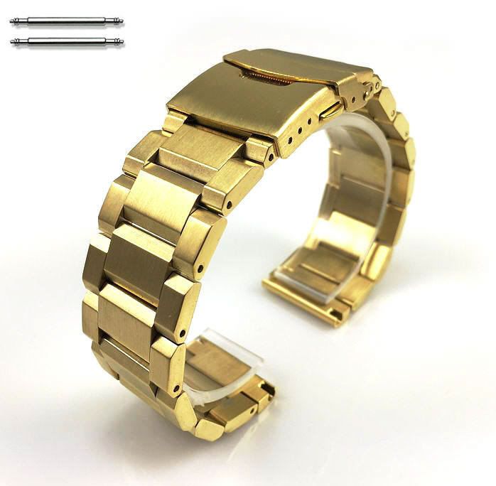 Timex Compatible Gold Stainless Steel Metal Bracelet Watch Band Strap ...