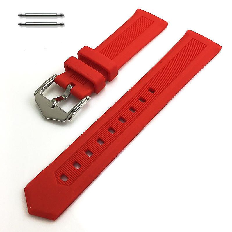 Timex Compatible Red Silicone Replacement Watch Band Strap #4415