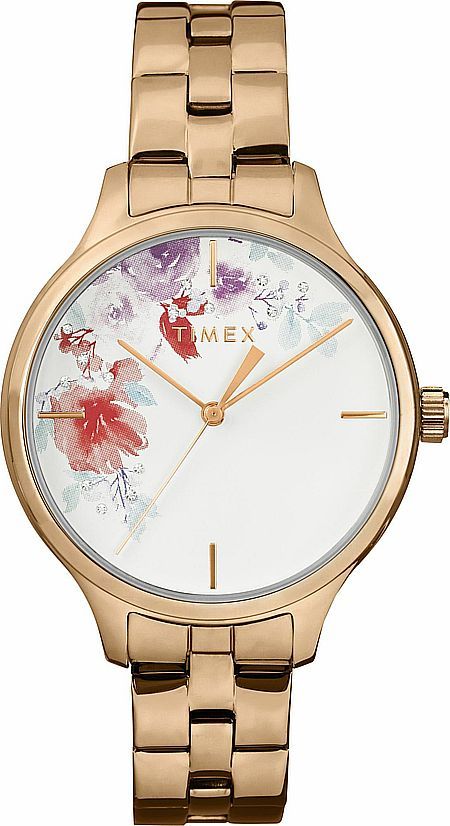 Woman's Timex City Peyton Rosel Gold Stainless Steel Watch TW2R87600