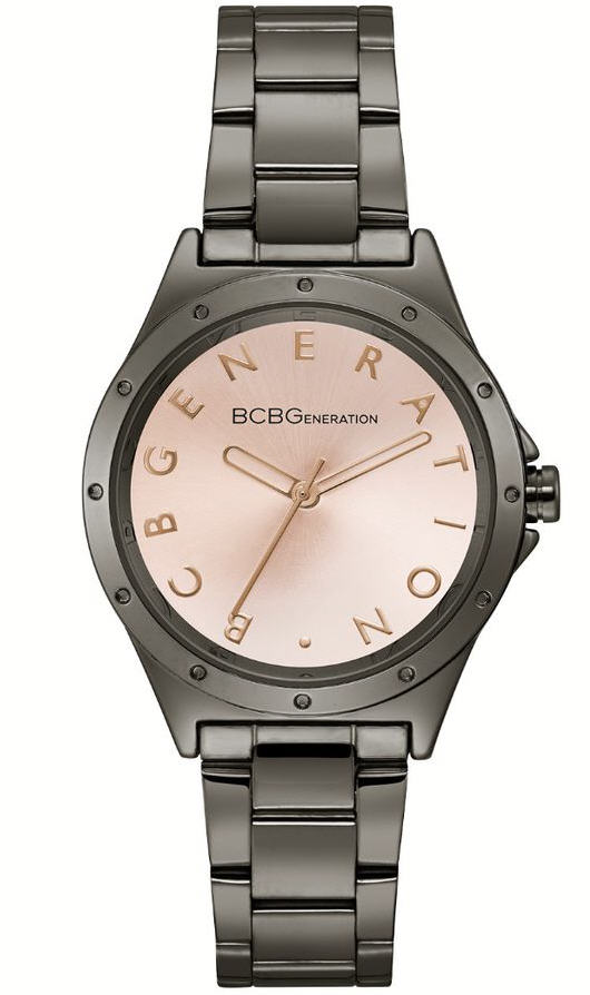 Women's BCBGeneration GUN Tone With Purple Dial steel BCBG Watch GN50832004