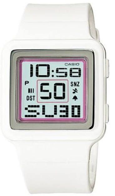 Women's Casio Poptone All White Digital Watch LDF20-7AV