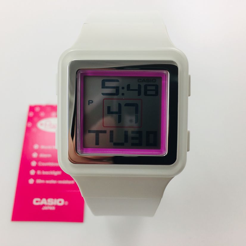 Women's Casio Poptone All White Digital Watch LDF20-7AV